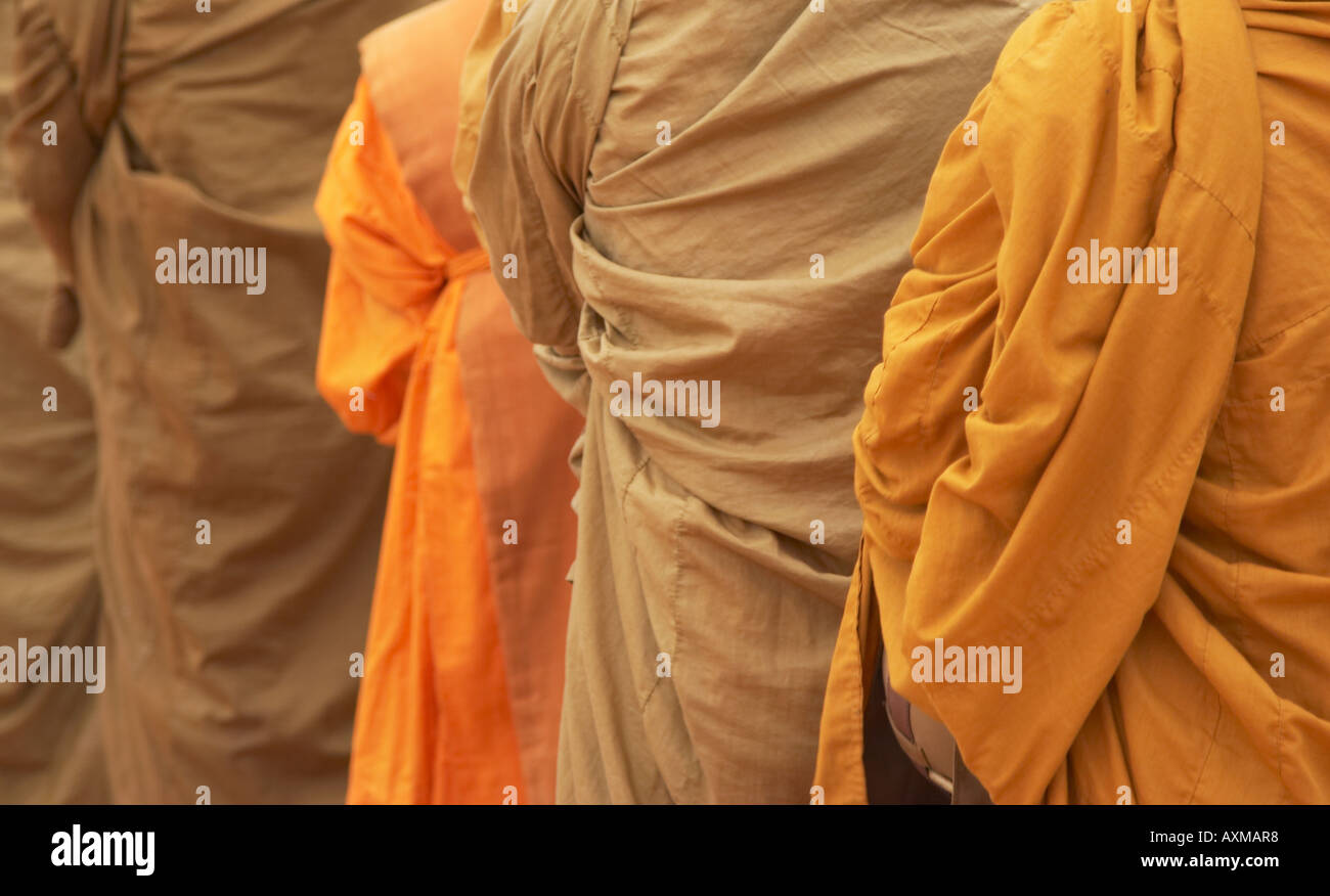 Monk wearing orange robe hi-res stock photography and images - Alamy