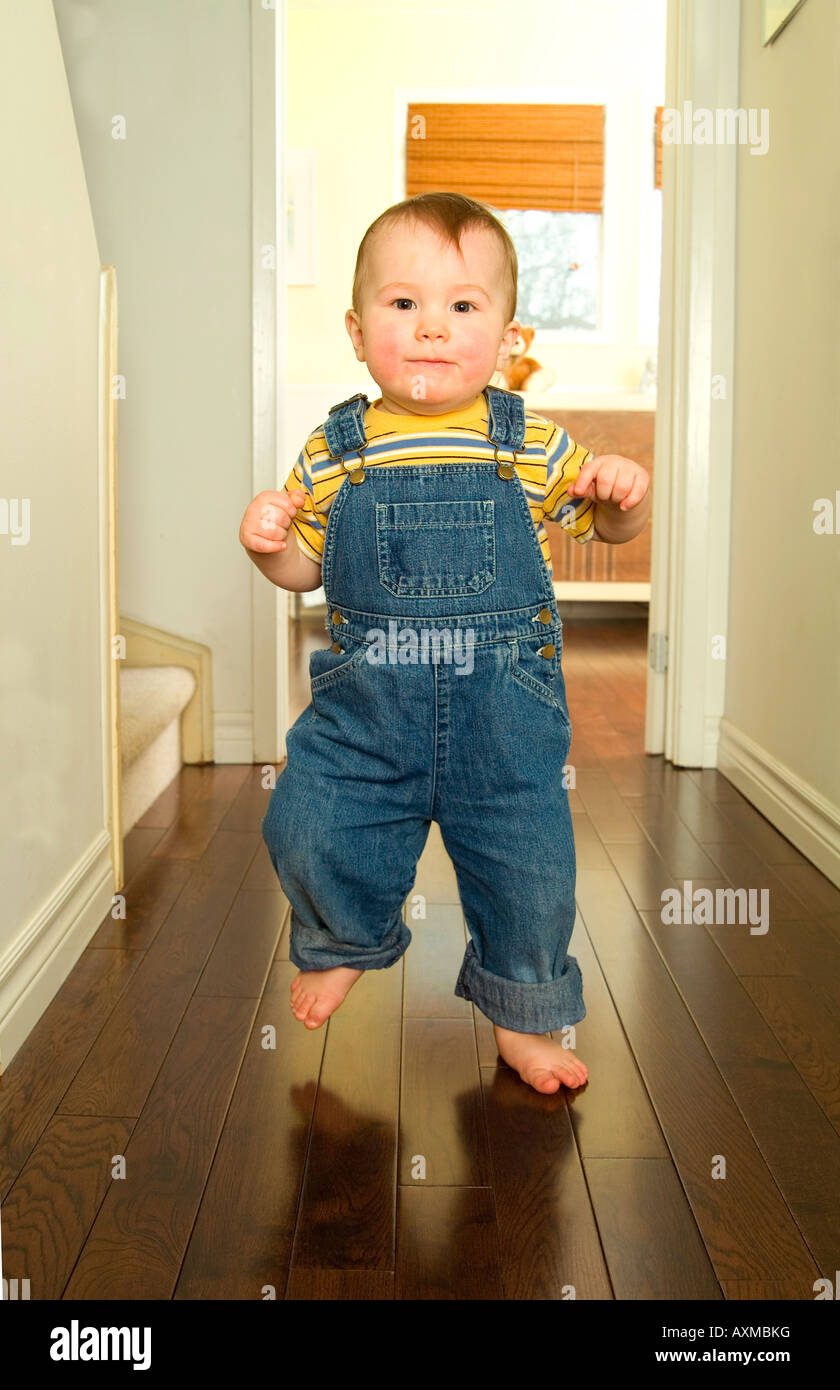 Baby Learning To Walk Stock Photo - Alamy