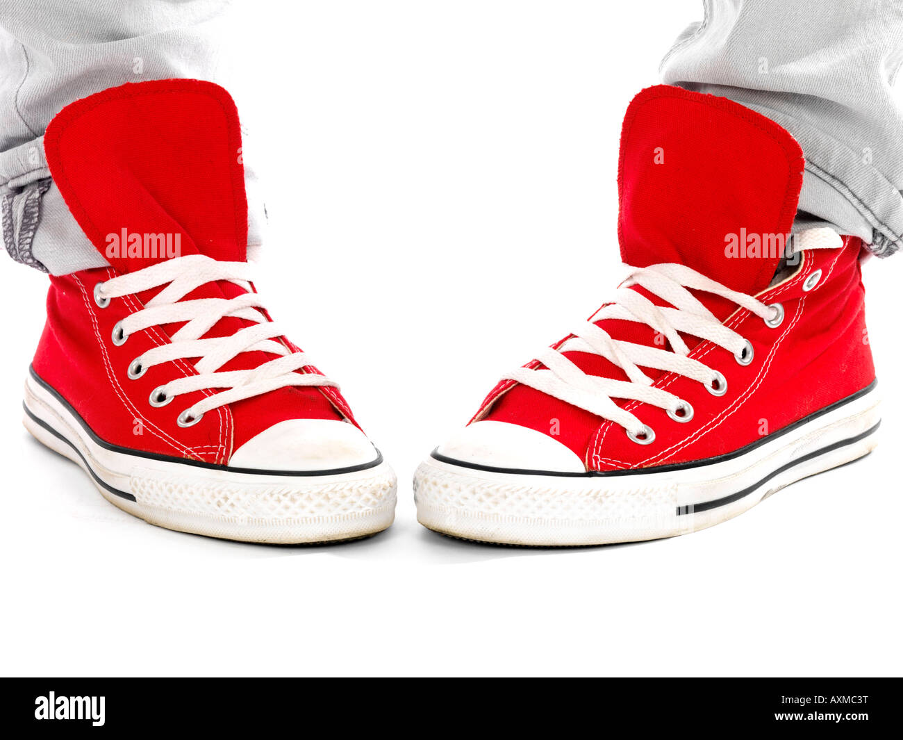Teenager Wearing Red Trainers Model Released Stock Photo - Alamy
