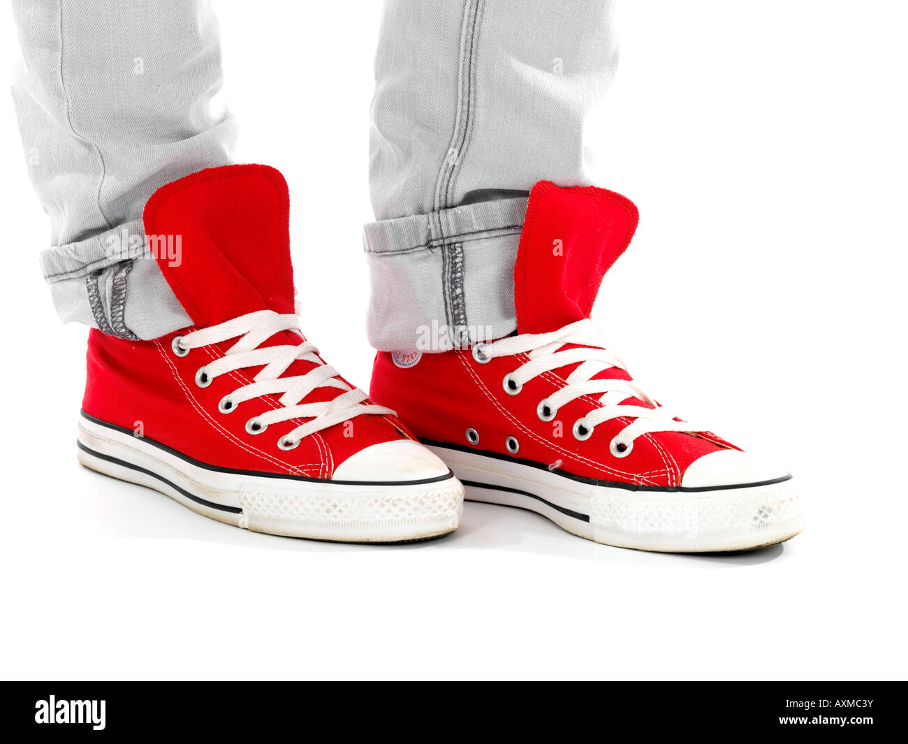 Teenager Wearing Red Trainers Model Released Stock Photo - Alamy