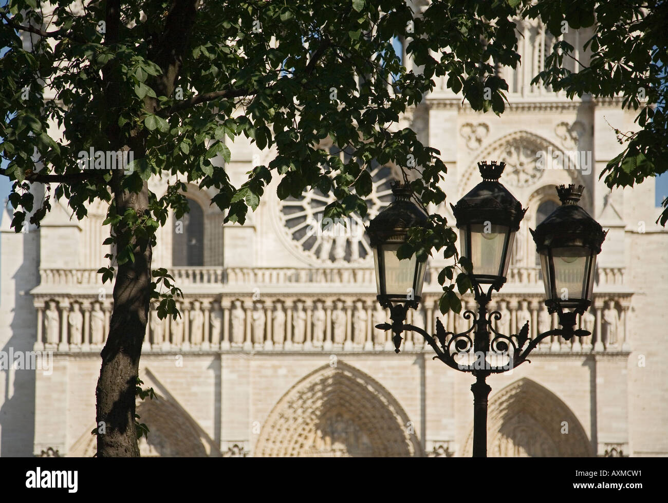 Lamp post in front of cathedral Stock Photo - Alamy