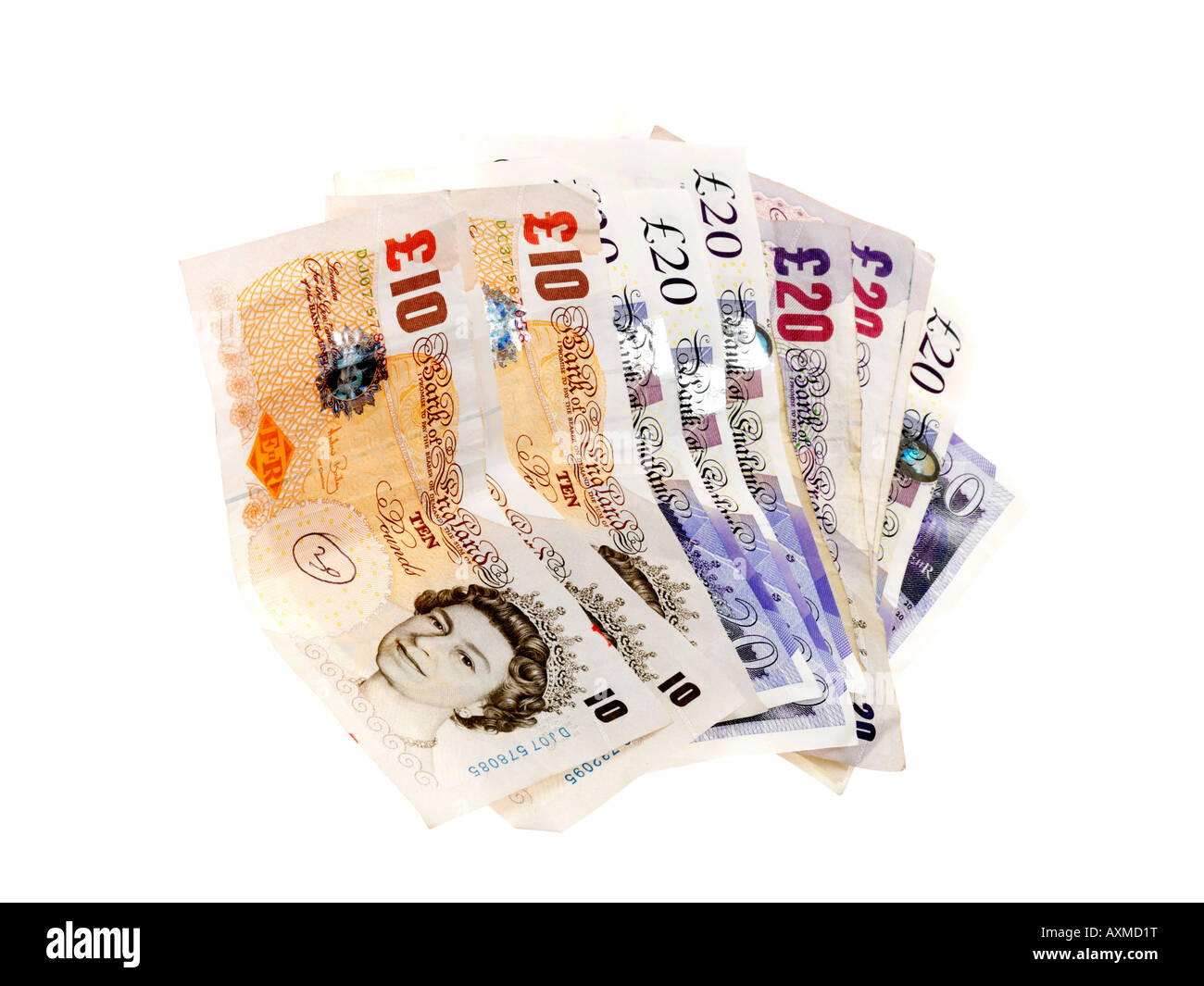 Bank ten twenty pound notes money cash hi-res stock photography and ...