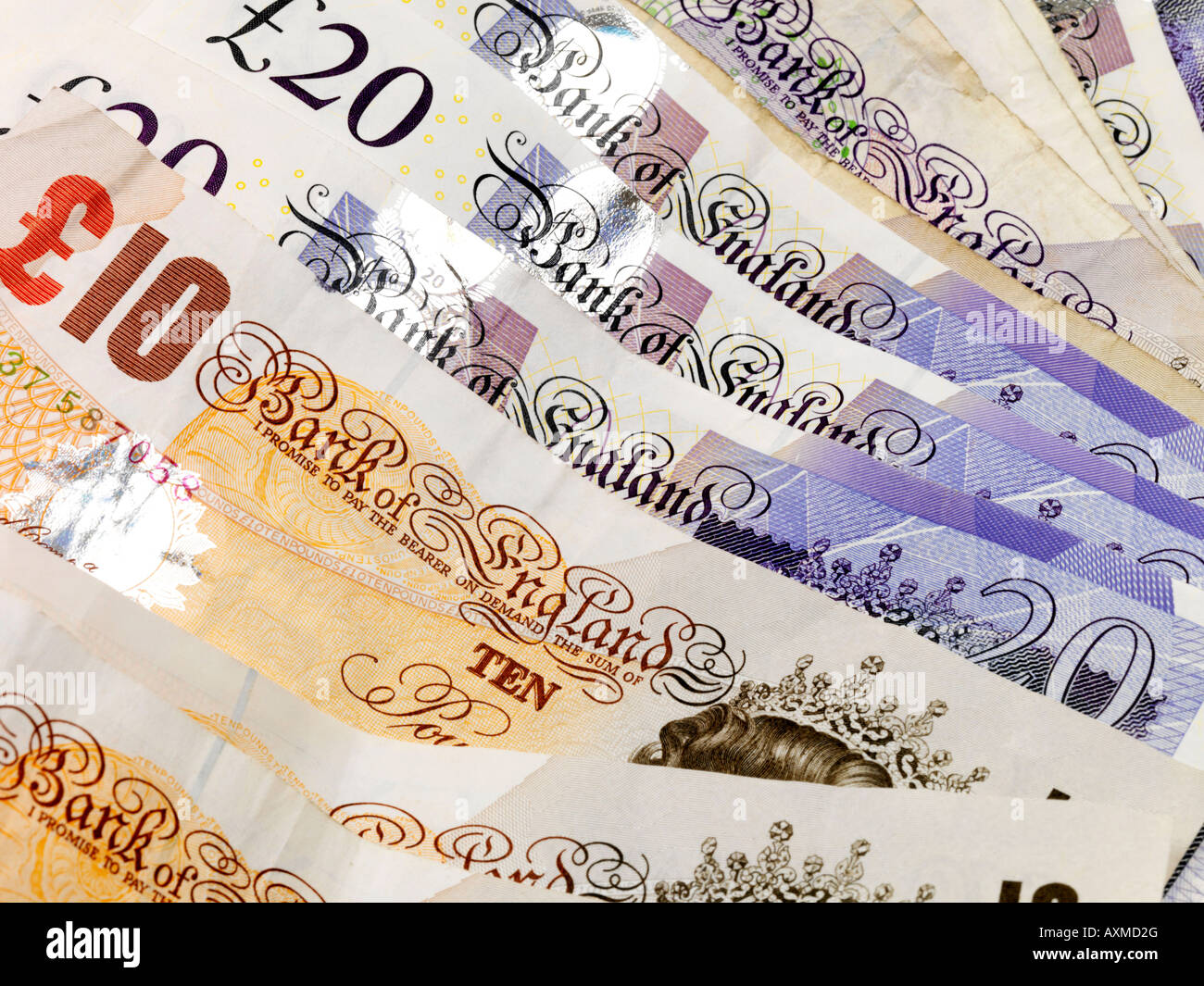 20 pound notes and fan hi-res stock photography and images - Alamy