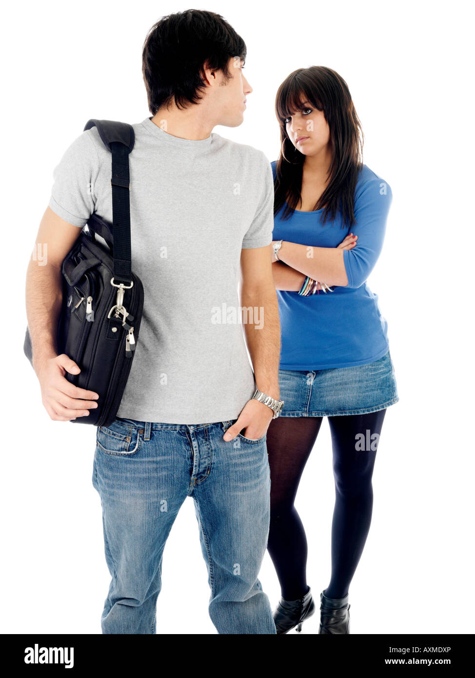 Young Couple Staring at Each Other Models Released Stock Photo - Alamy