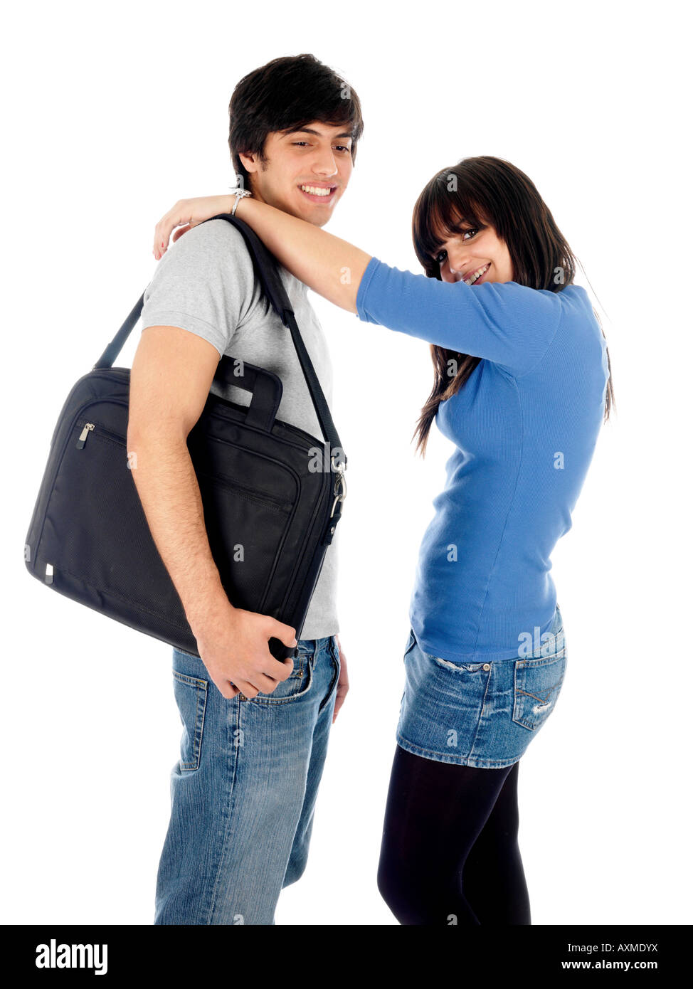 Happy Young Couple Models Released Stock Photo - Alamy