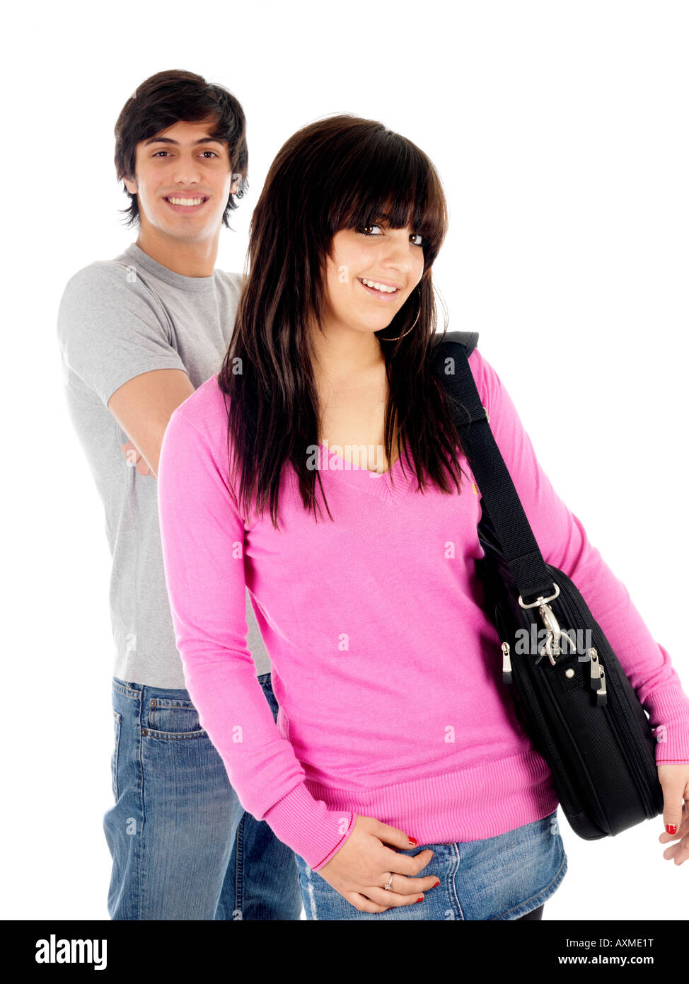 Happy Young Couple Models Released Stock Photo - Alamy