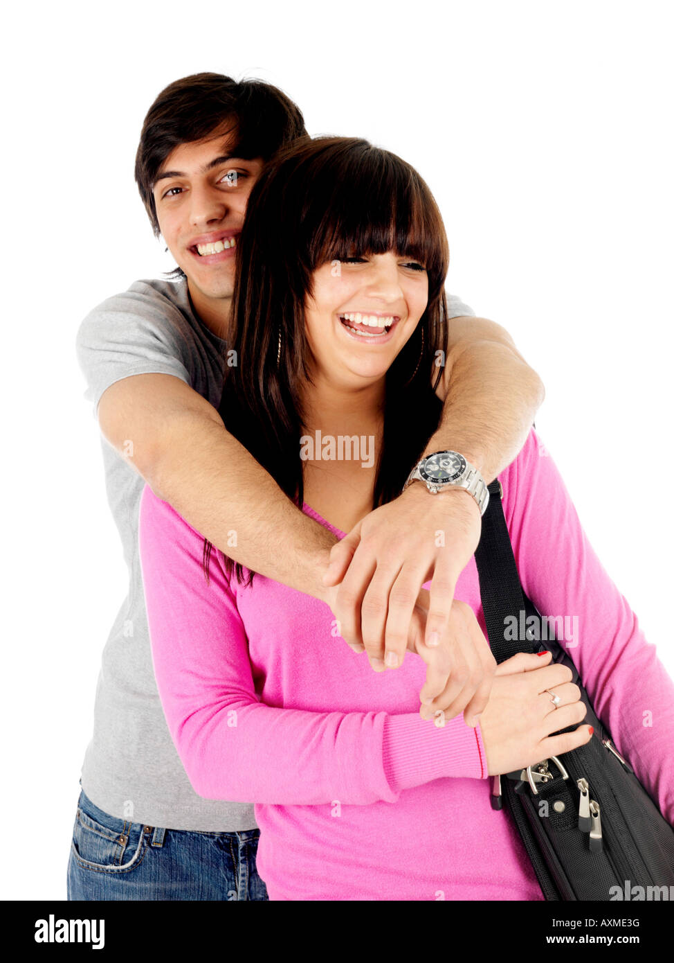 Young Couple Laughing Models Released Stock Photo - Alamy