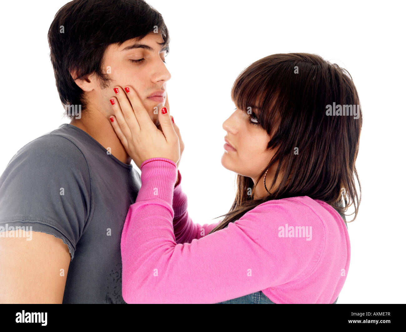 Young Couple Hugging Models Released Stock Photo - Alamy