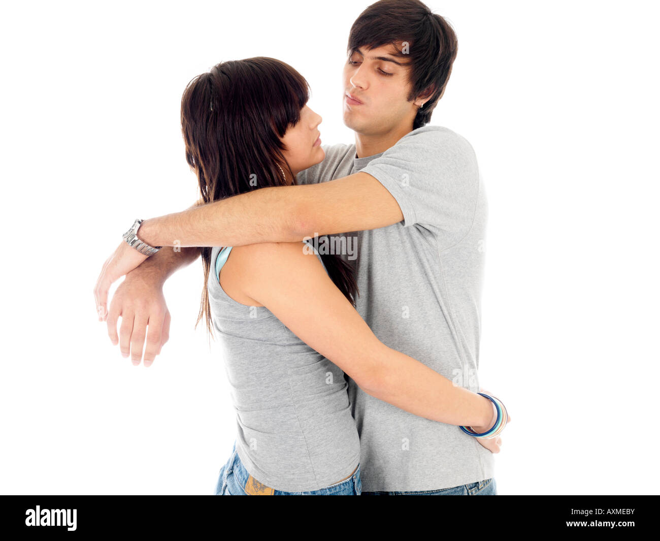 Young Couple Hugging Models Released Stock Photo - Alamy