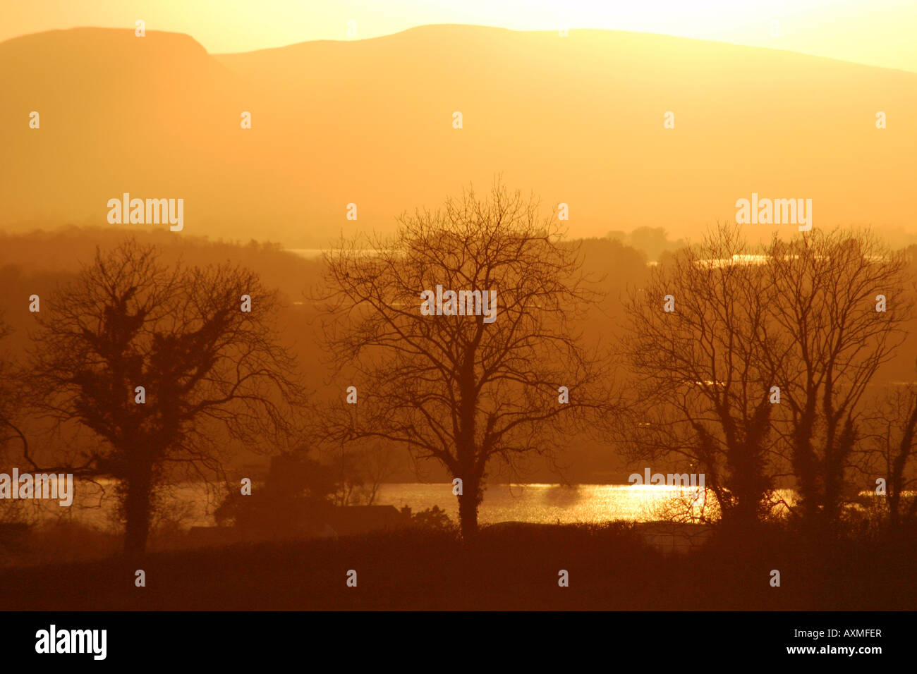 Spectacular Sunset over Lough Erne Stock Photo - Alamy