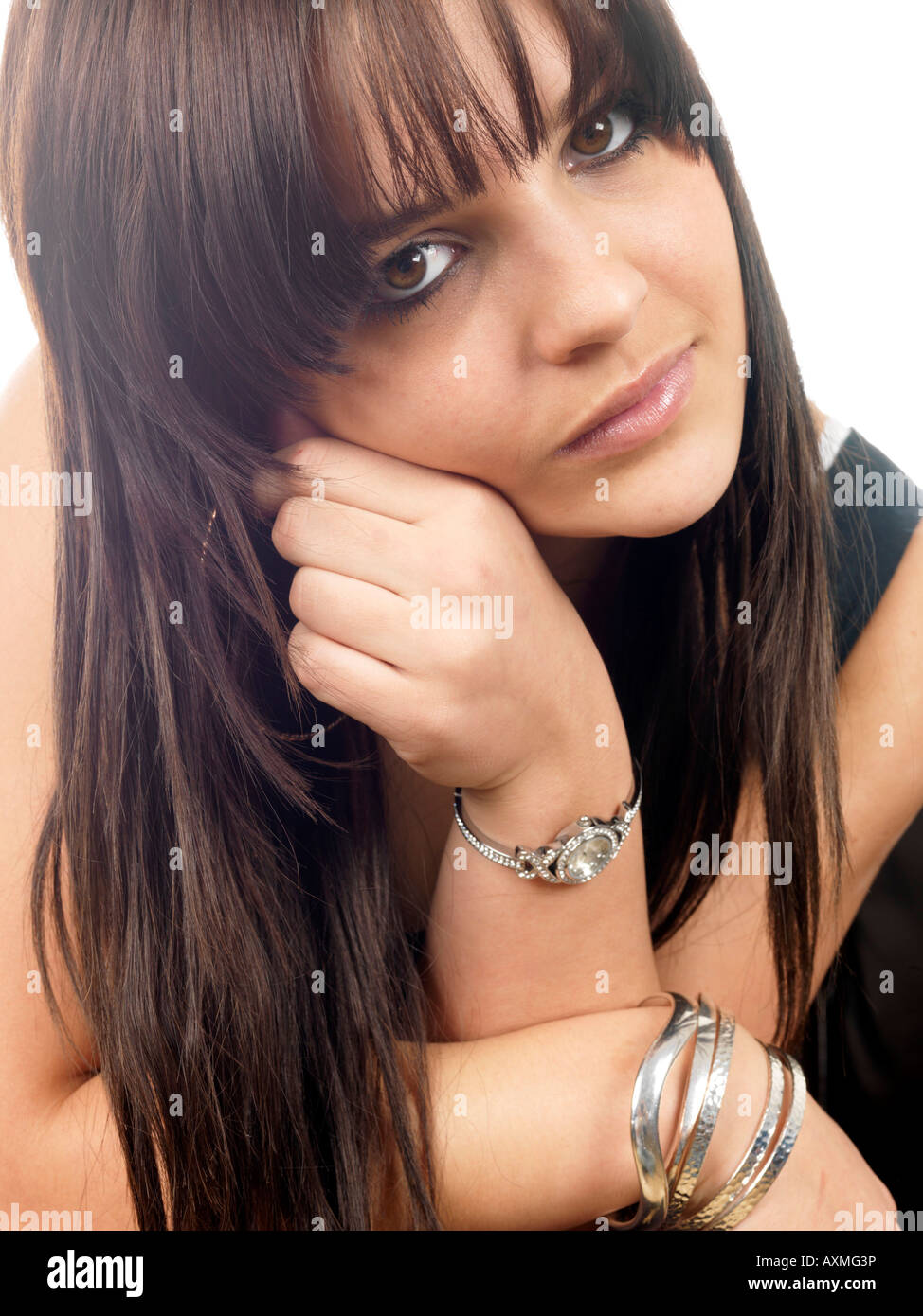 Bored Teenage Girl Model Released Stock Photo - Alamy