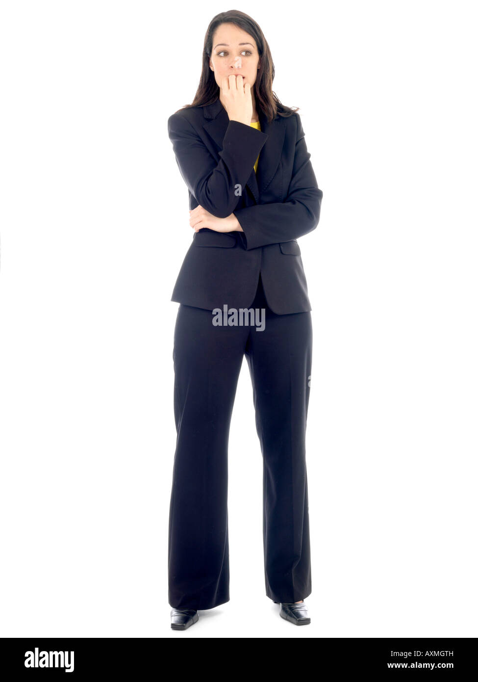 Worried Young Woman Model Released Stock Photo - Alamy
