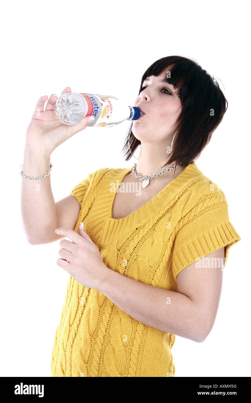 Teenage Girl Drinking Water Stock Photo - Alamy