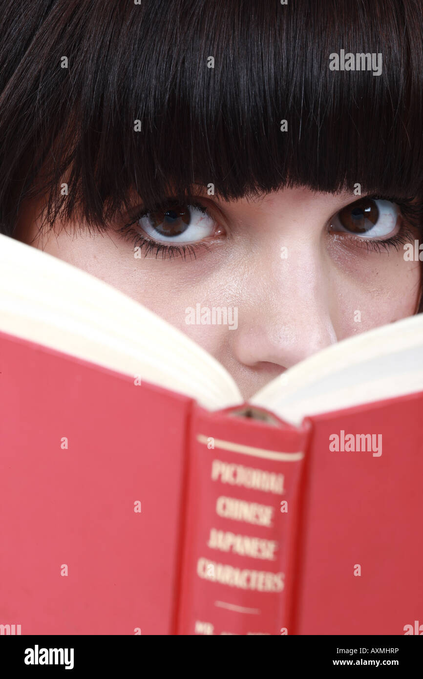 Teenage Girl Studying Languages Stock Photo - Alamy