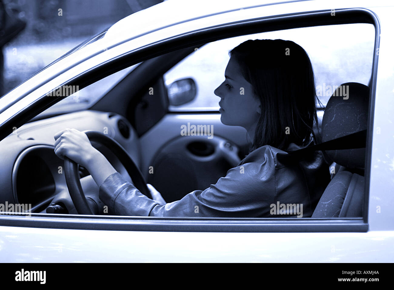 Black woman driving a car hi-res stock photography and images - Alamy