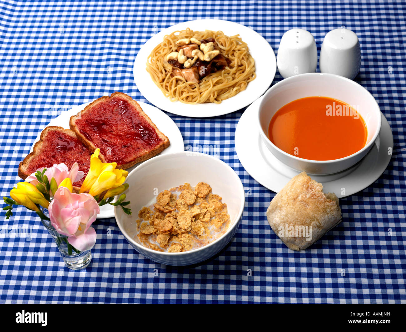Breakfast and Lunch Stock Photo - Alamy