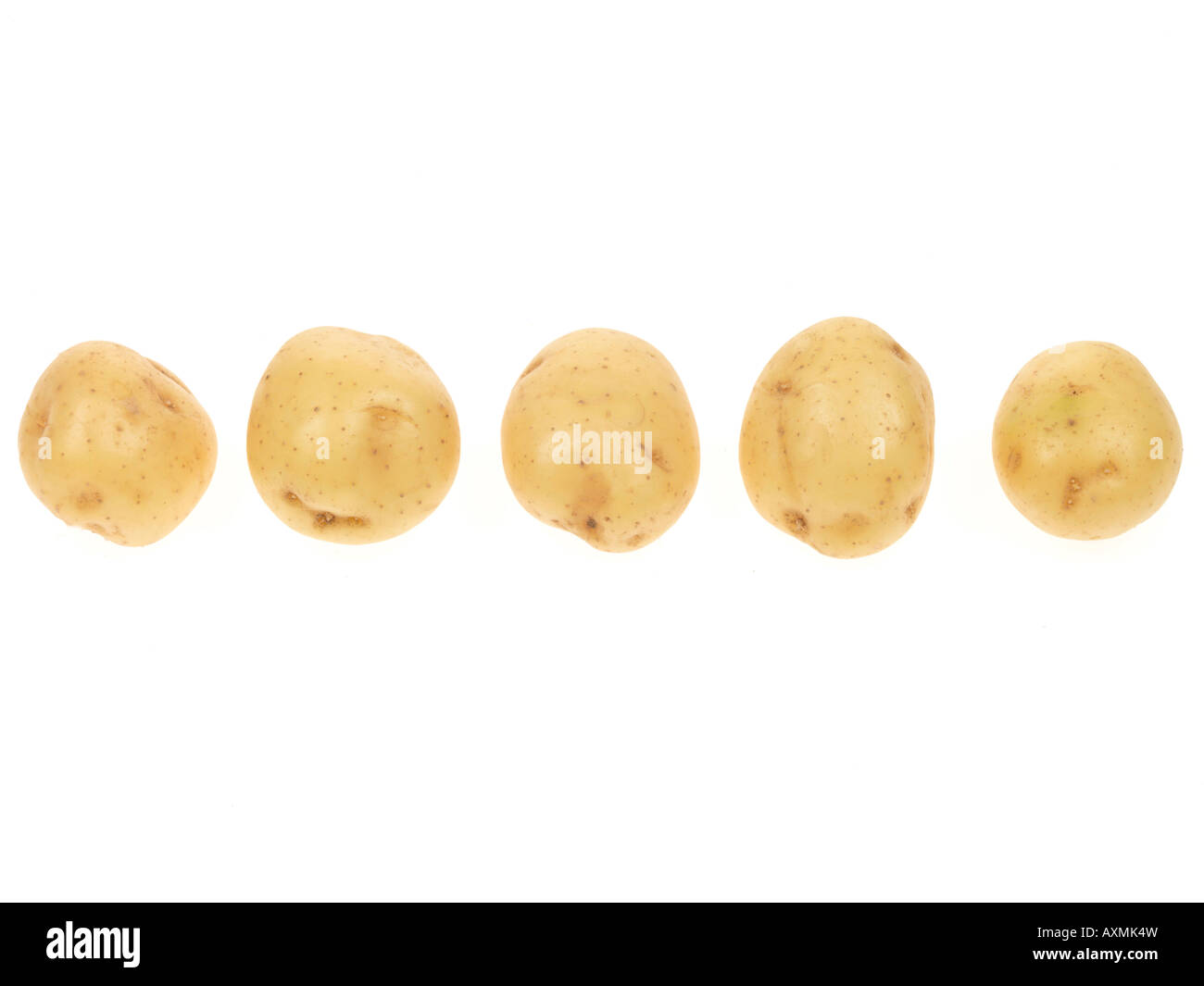 Fresh Raw Uncooked New Potatoes Ready For Cooking Isolated White ...