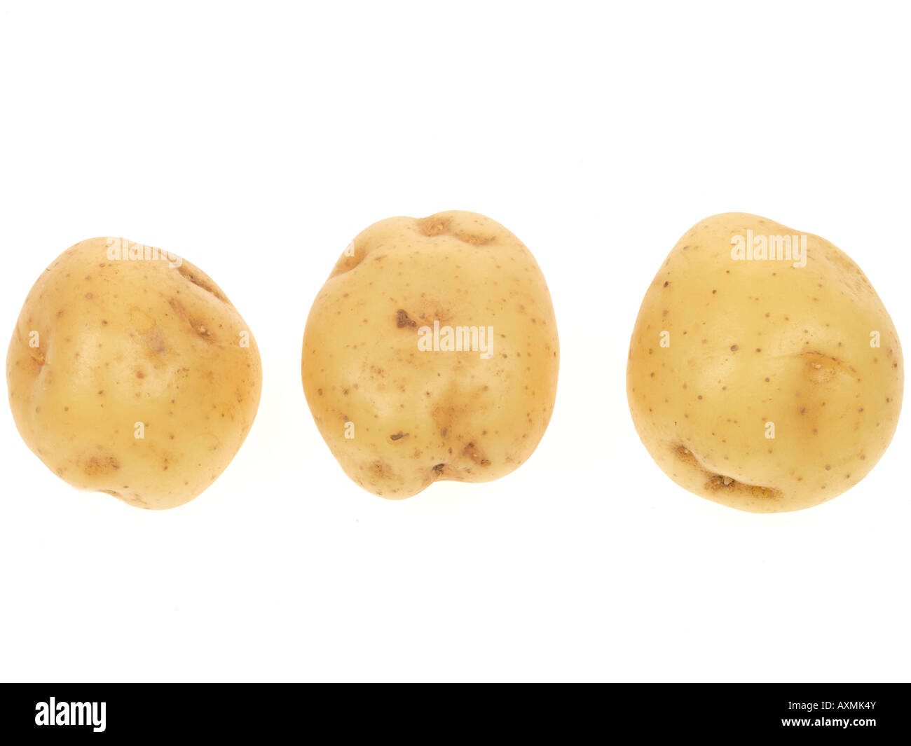 Fresh Raw Uncooked New Potatoes Ready For Cooking Isolated White ...