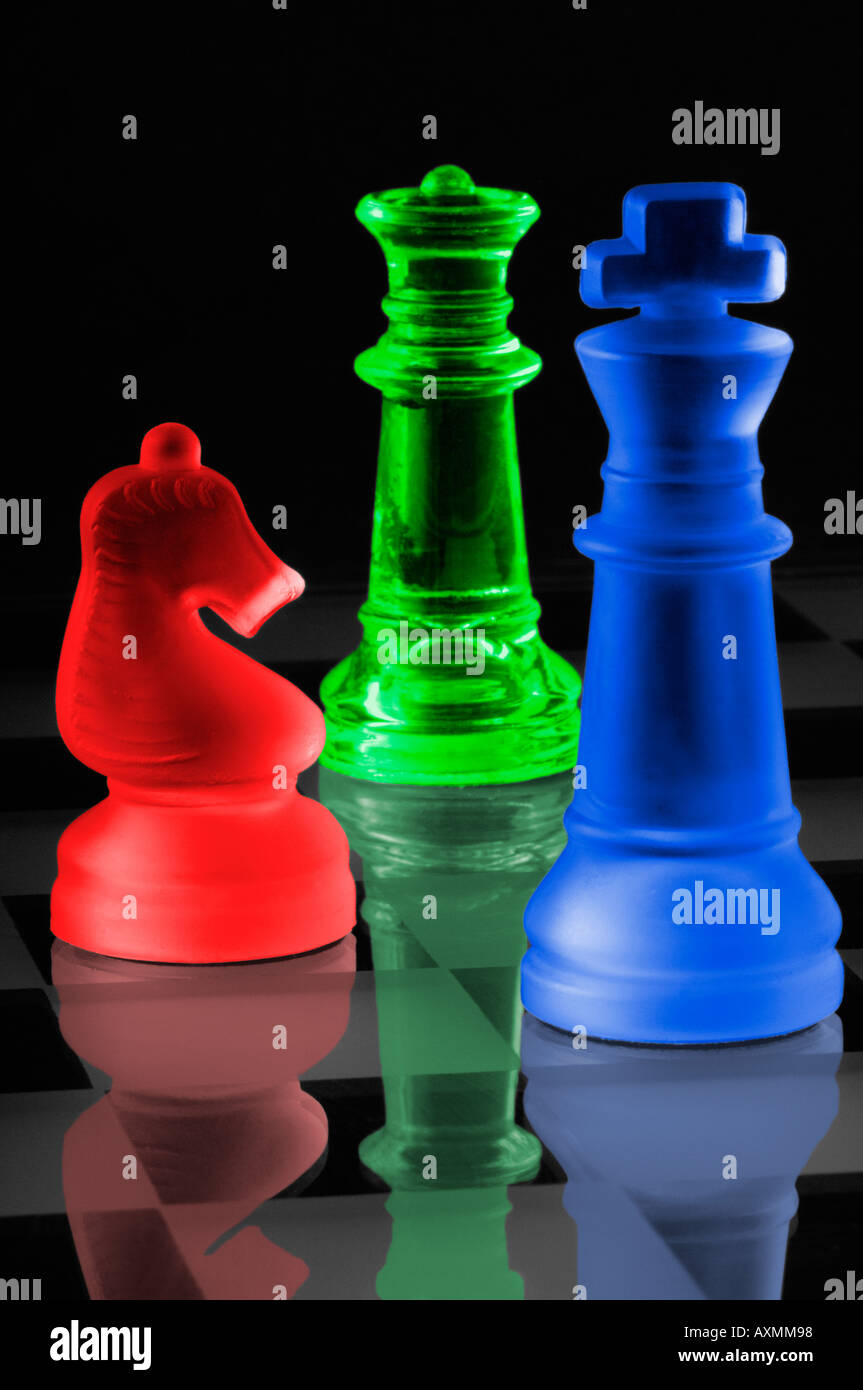 Chess Set 2 Color Stock Photo - Alamy