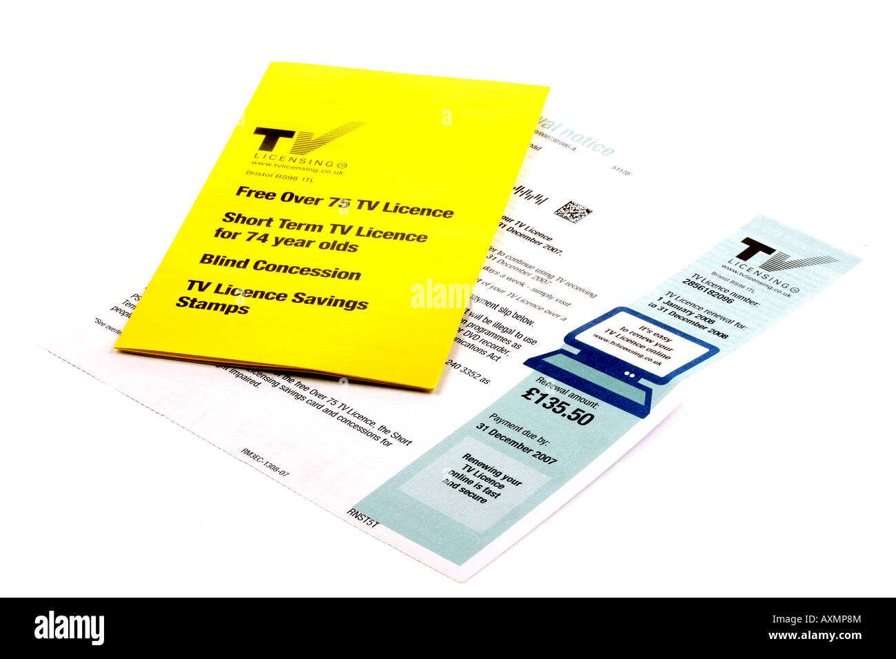 Television License Reminder Stock Photo - Alamy