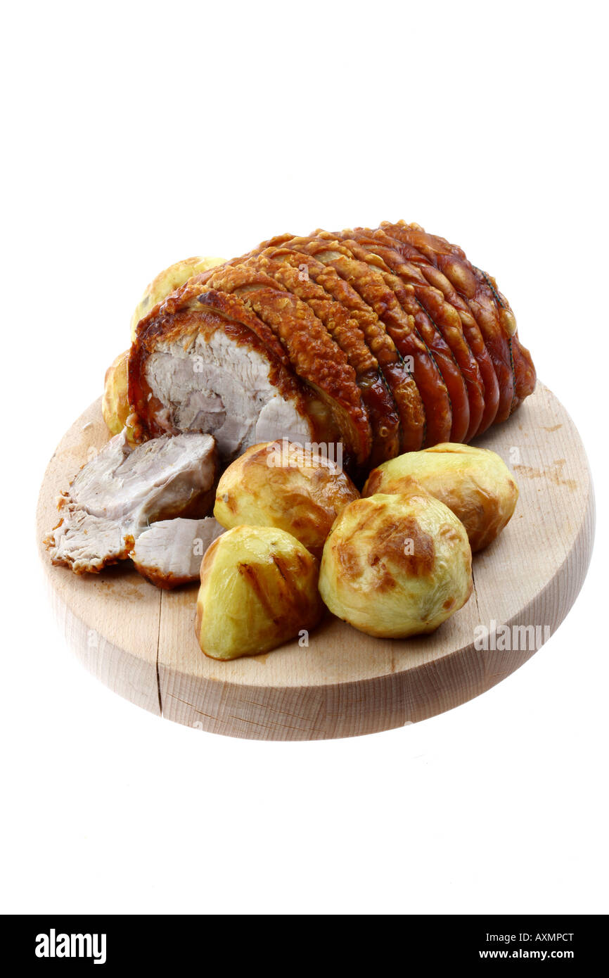Sunday roast baked pork Cut Out Stock Images & Pictures - Alamy
