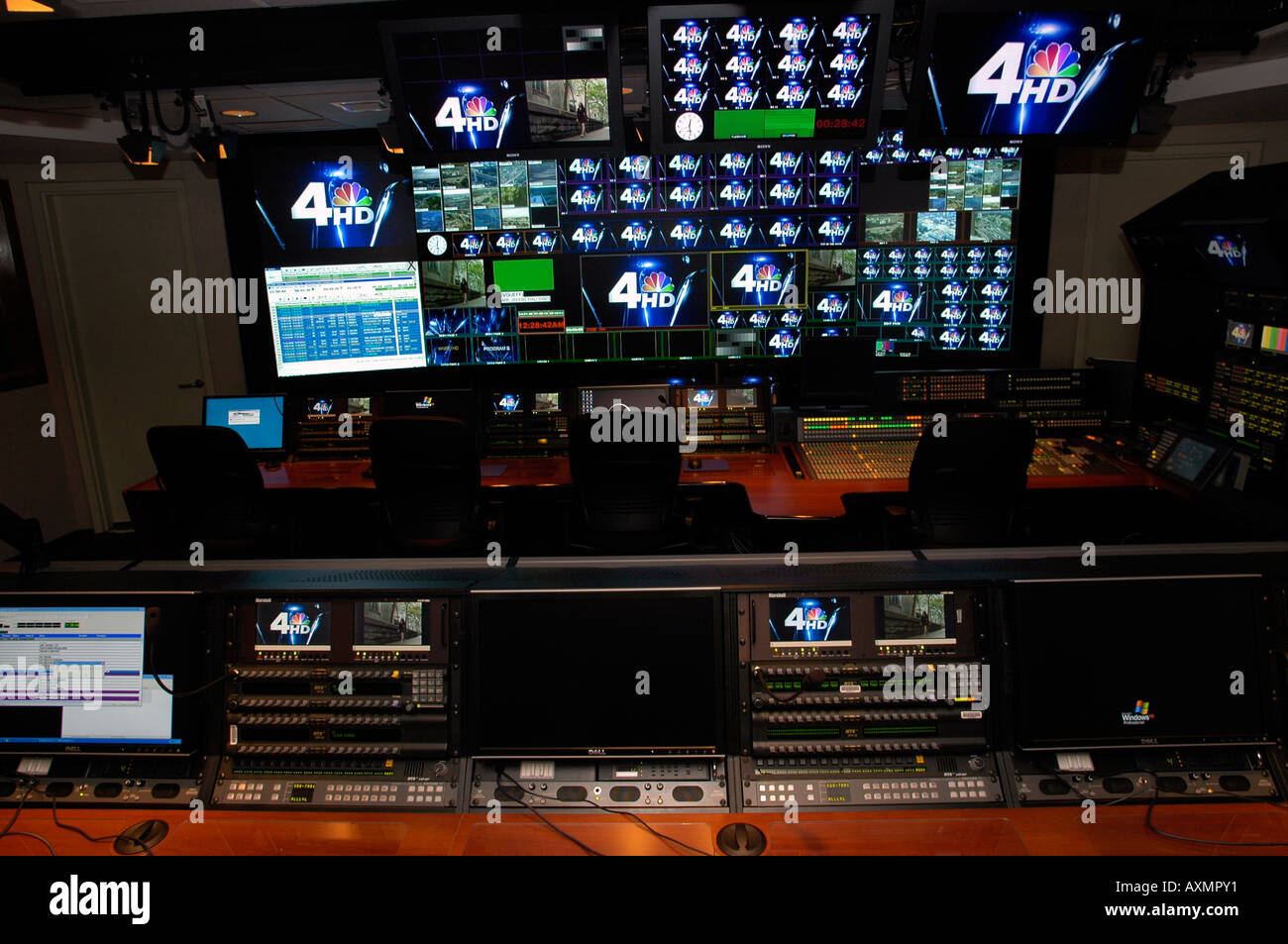 WNBC Channel Four HDTV studio and control room in Rockefeller Center ...