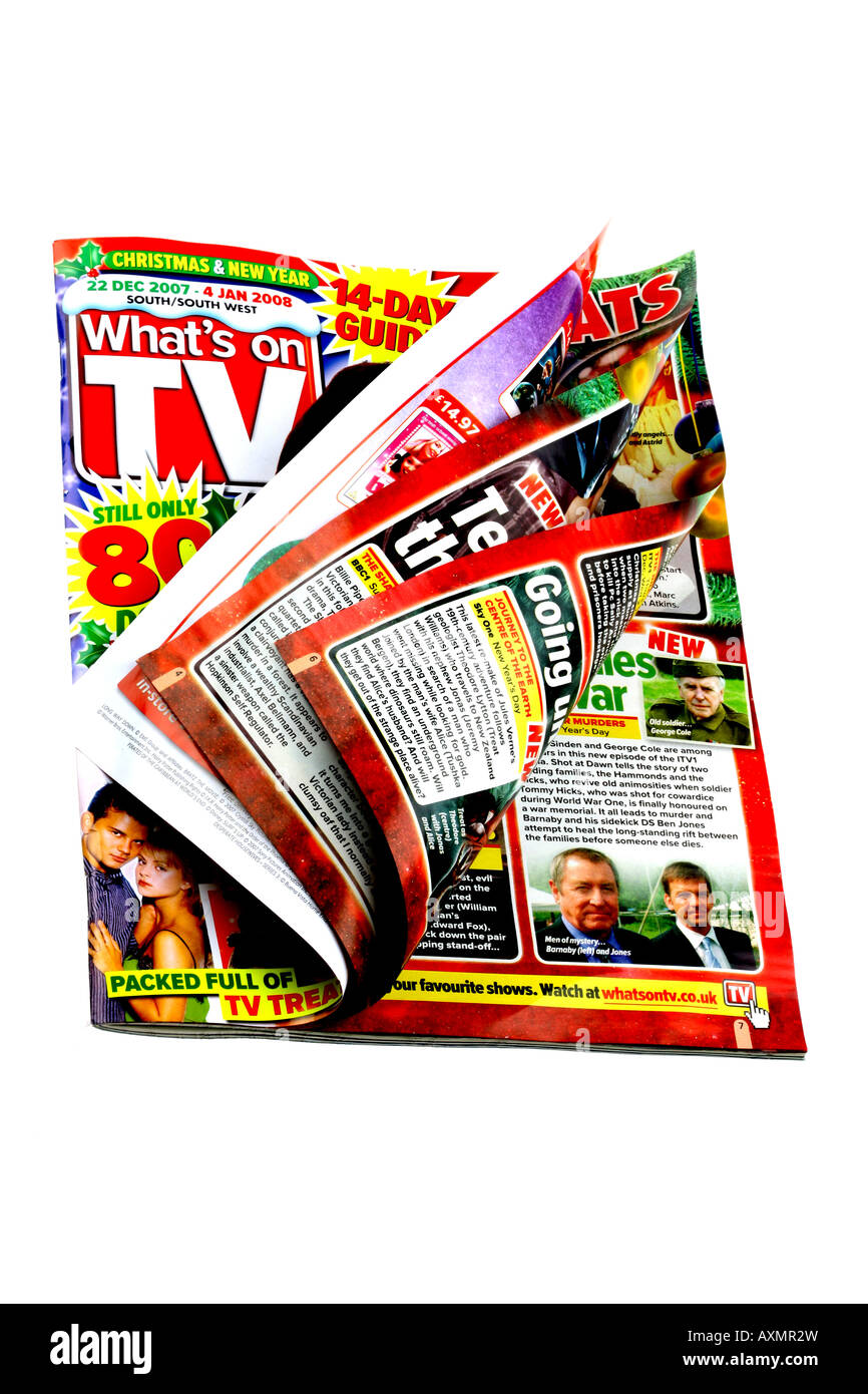 Whats on TV Magazine Stock Photo - Alamy