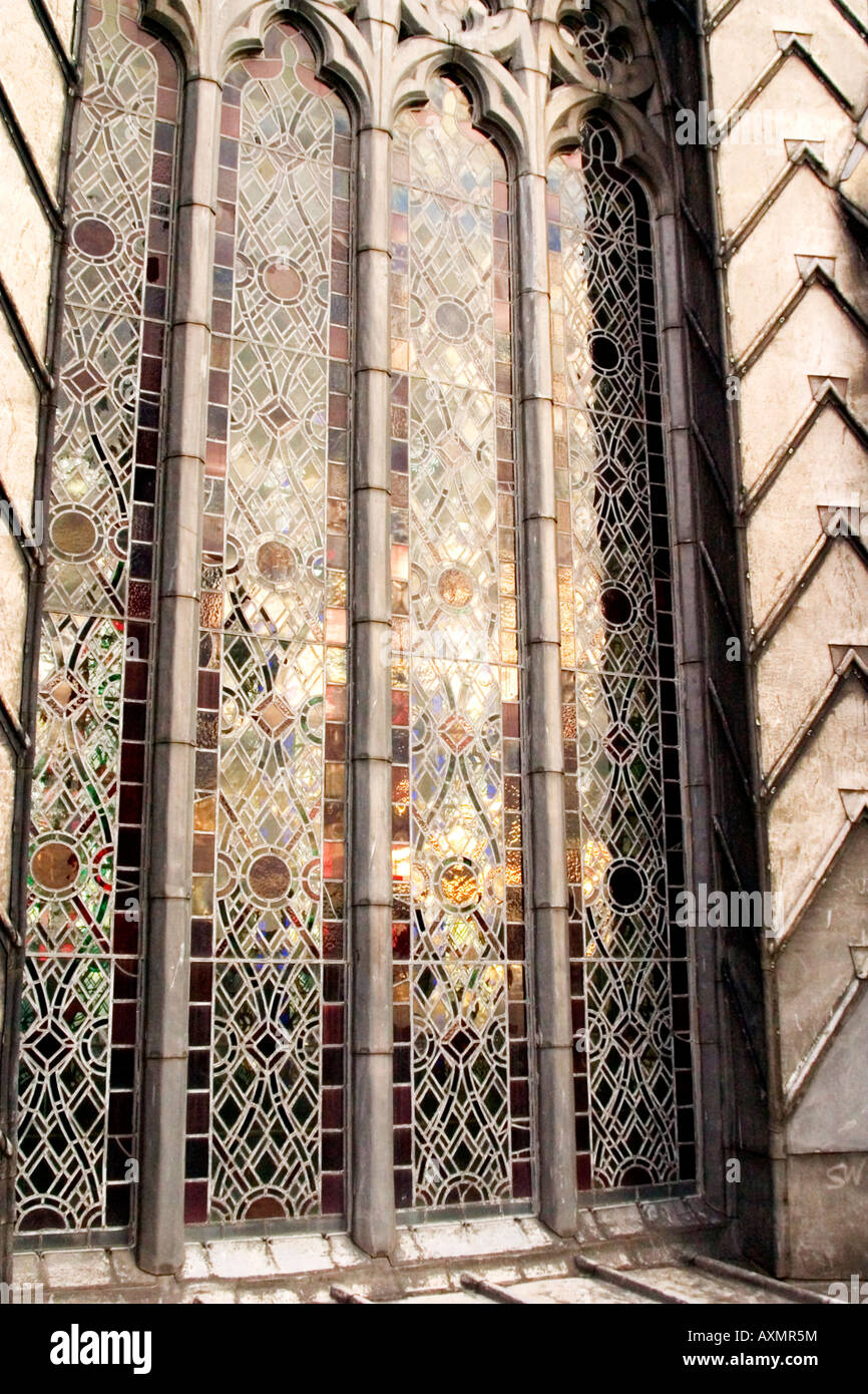 Stained glass window on roof of Ely Cathedral Stock Photo - Alamy