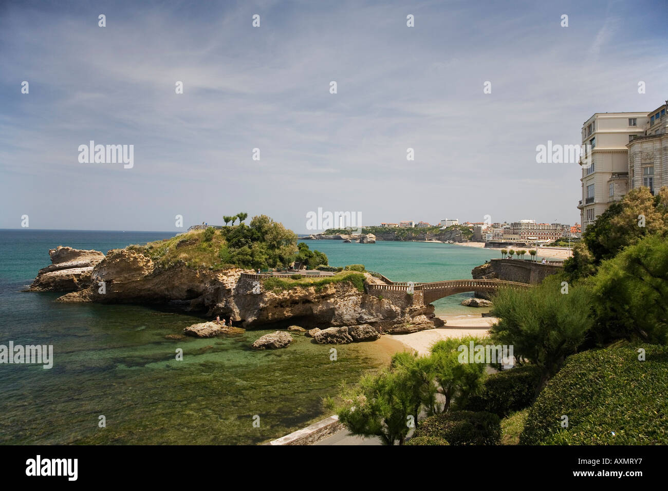 Biarritz beach view bridge hi-res stock photography and images - Alamy
