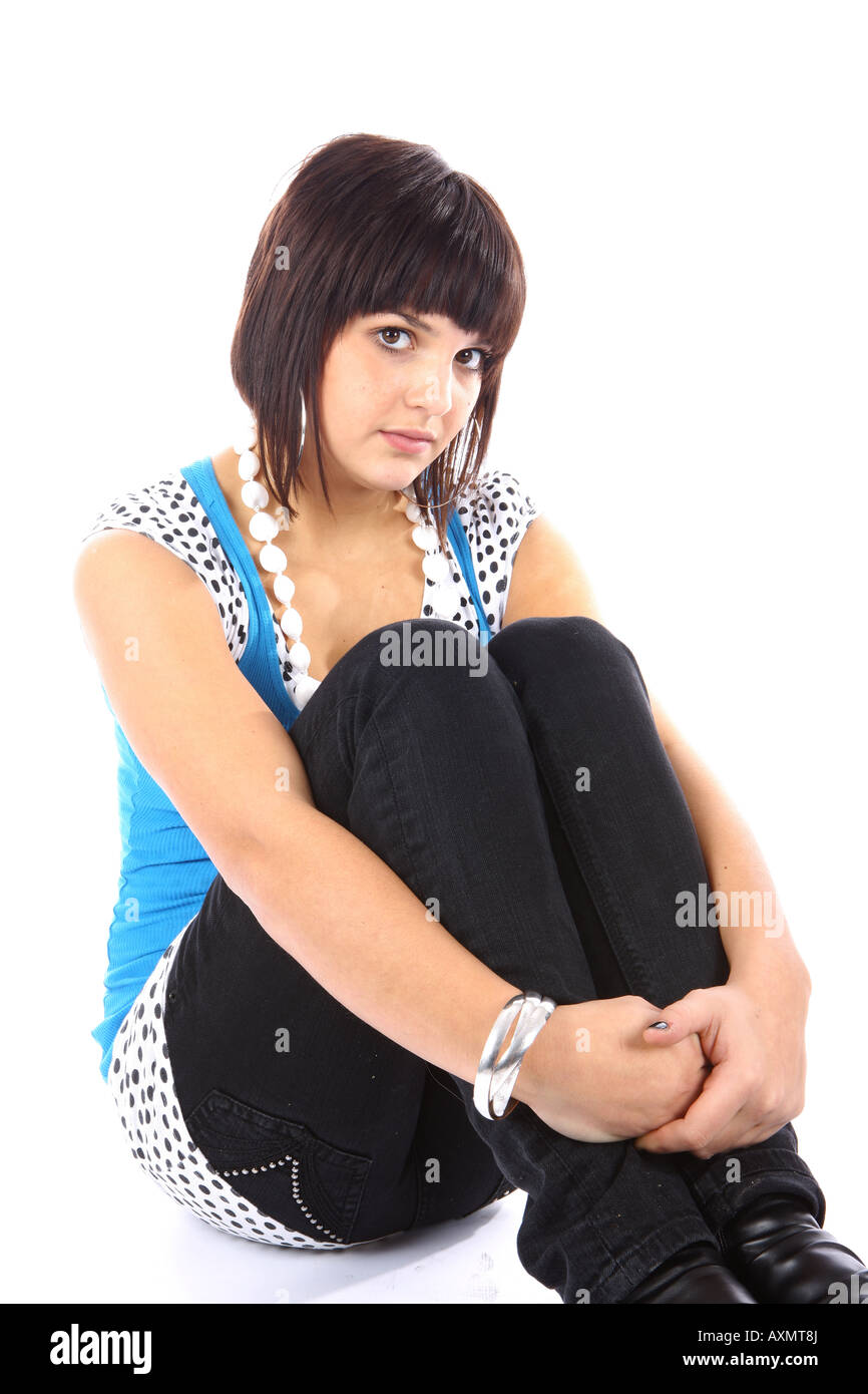 Worried Teenage Girl Model Released Stock Photo - Alamy