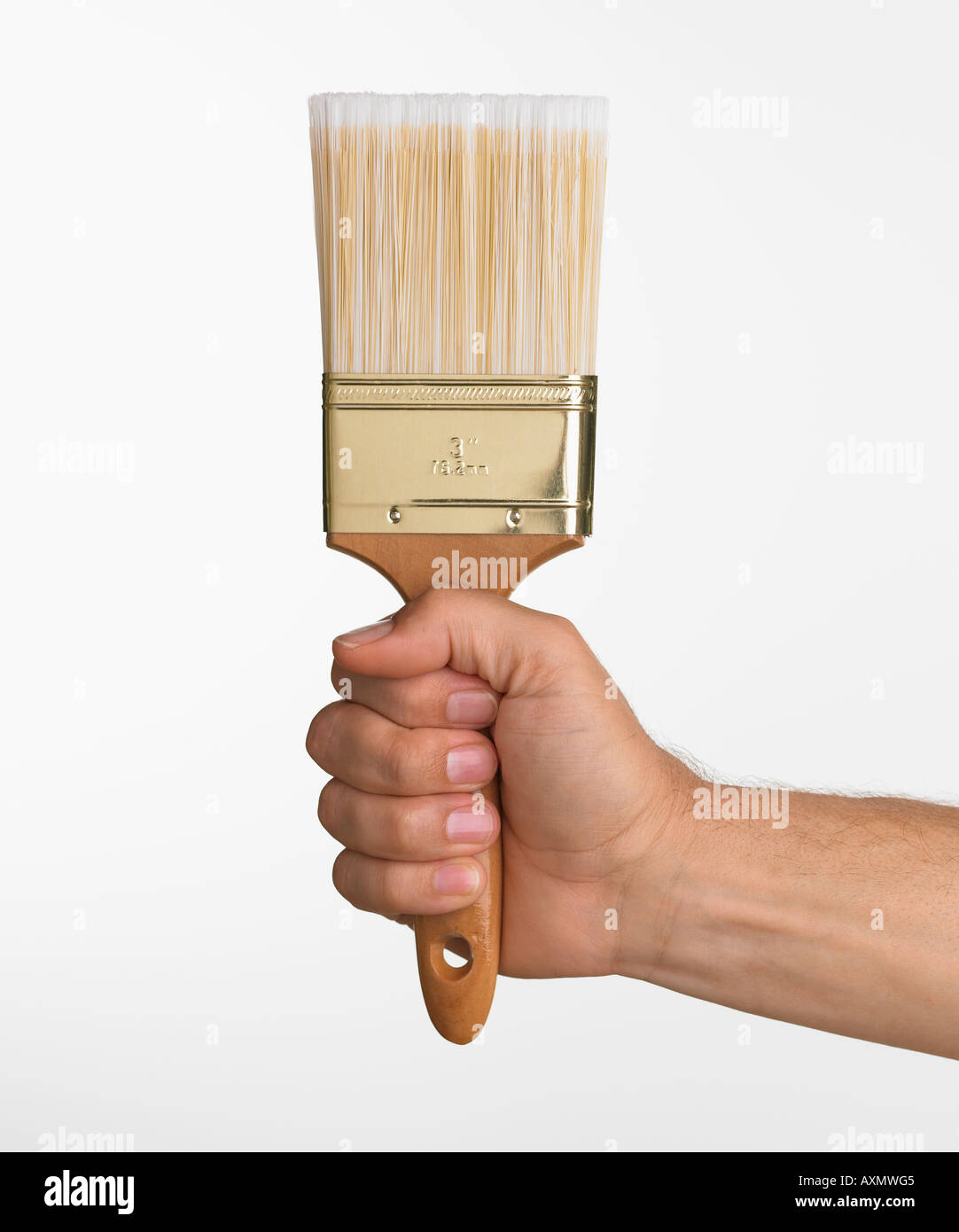 Man holding paintbrush hi-res stock photography and images - Alamy