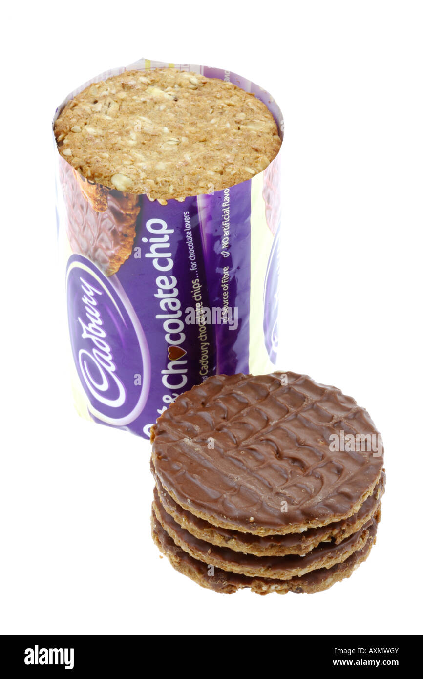 Oat and Chocolate Chip Biscuits Stock Photo - Alamy