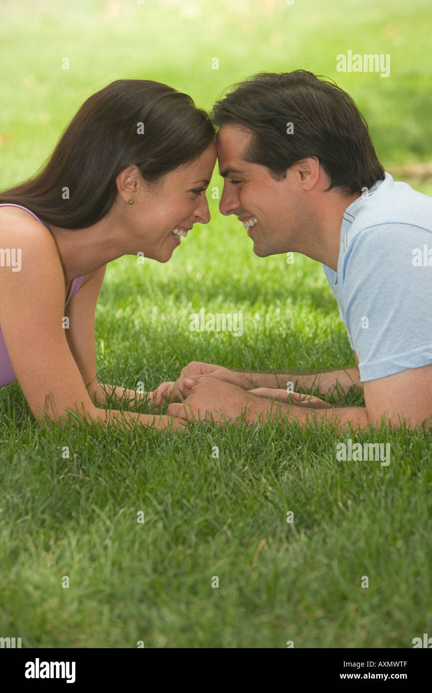 Two men foreheads touching hi-res stock photography and images - Alamy