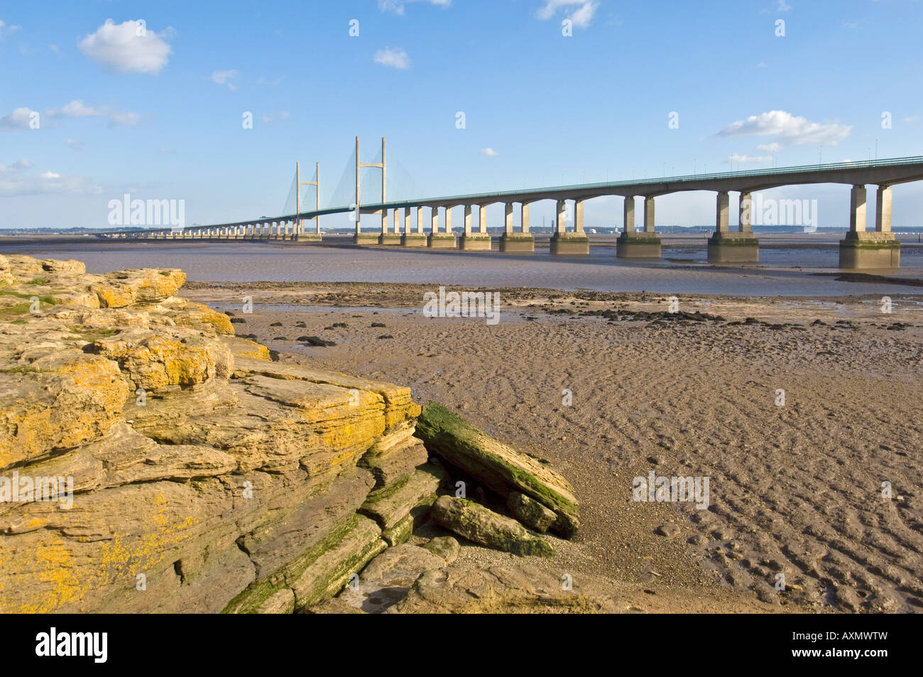 Over the river severn estuary between england and wales hi-res stock ...