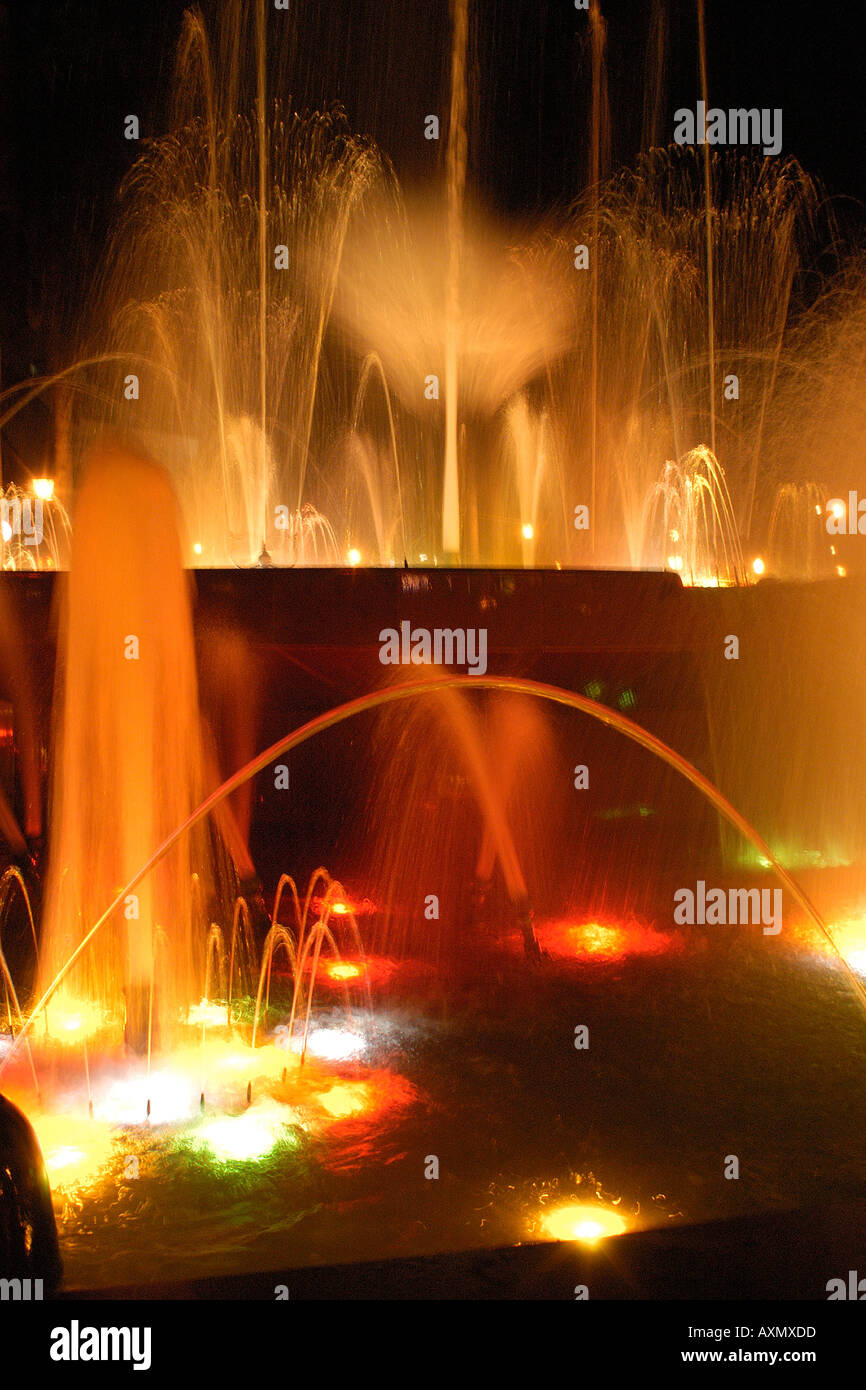 Colorful fountain at night Manila Philippines Stock Photo - Alamy
