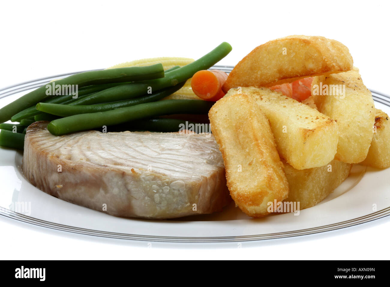 Tuna and Chips Stock Photo - Alamy
