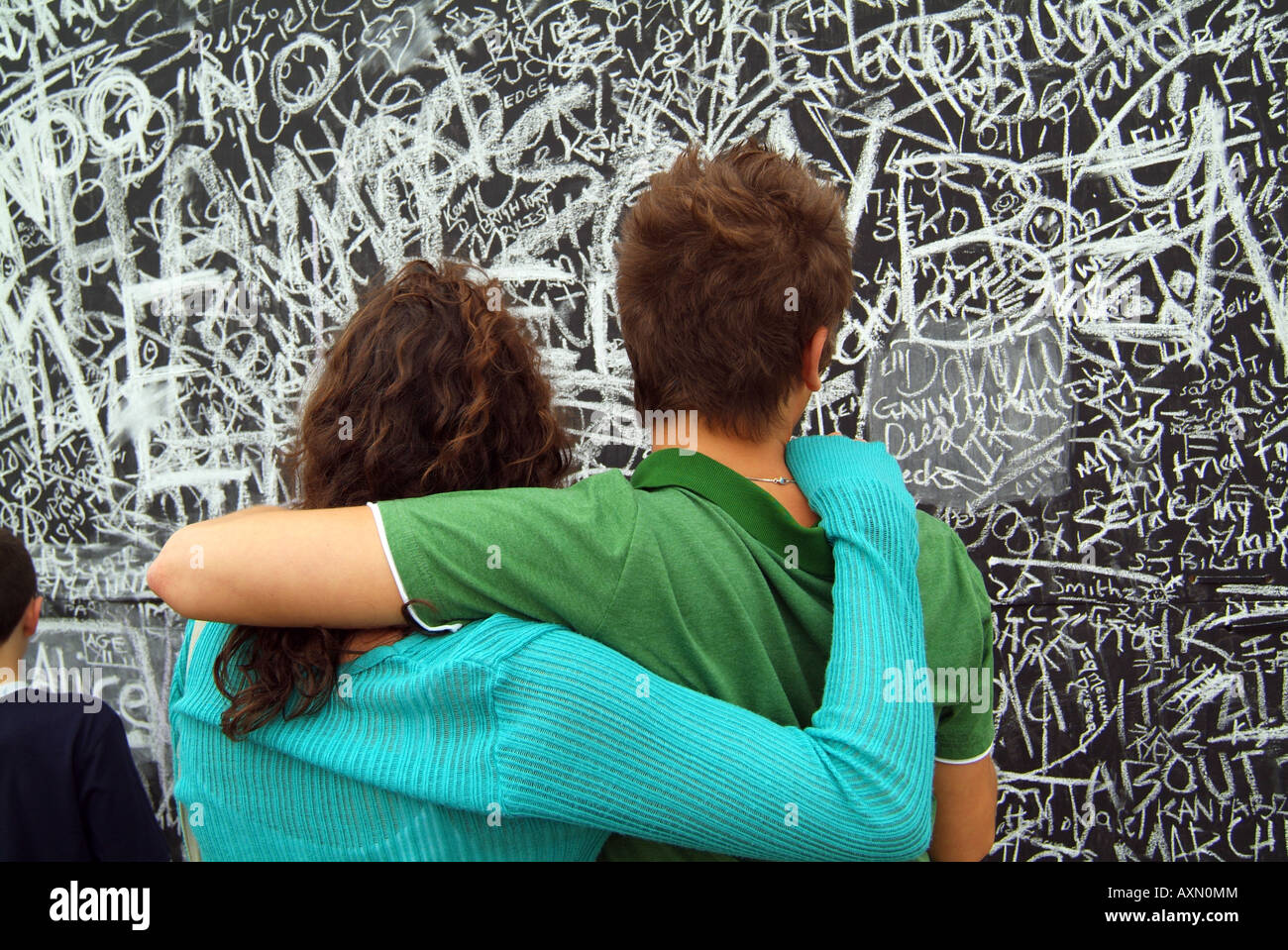 youth, young people, couple, entwined, arm, embrace, together, boy ...