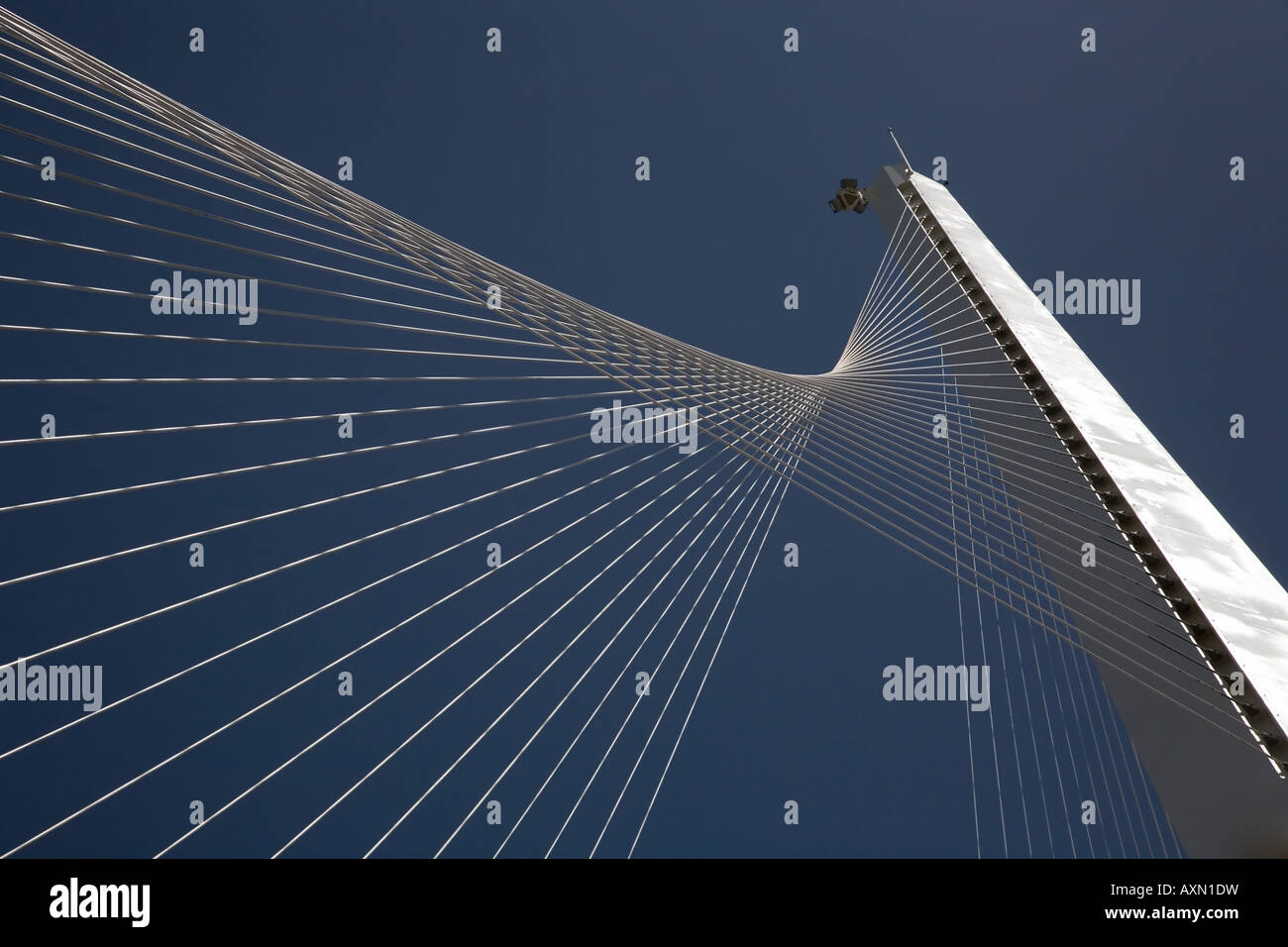 Stock photo of construction work on the Santiago Calatrava Suspension ...