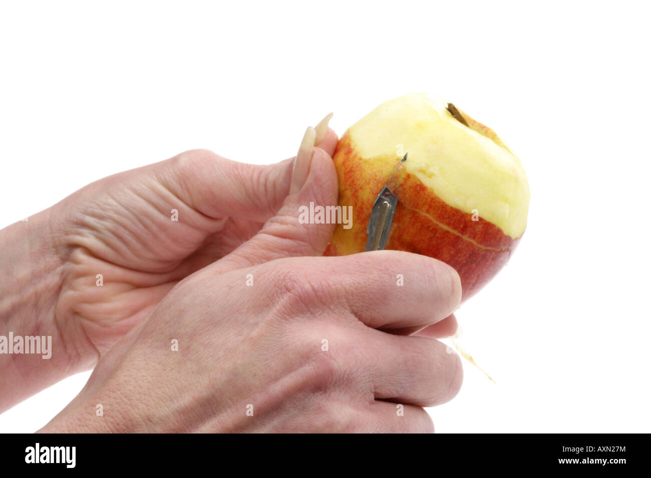 Peeling an Apple with Scalpel Stock Photo - Alamy