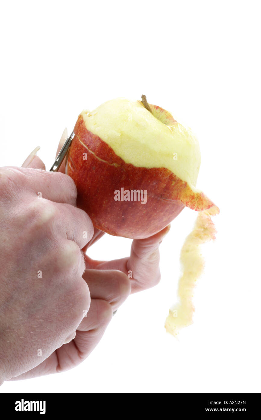 Peeling an Apple with Scalpel Stock Photo - Alamy