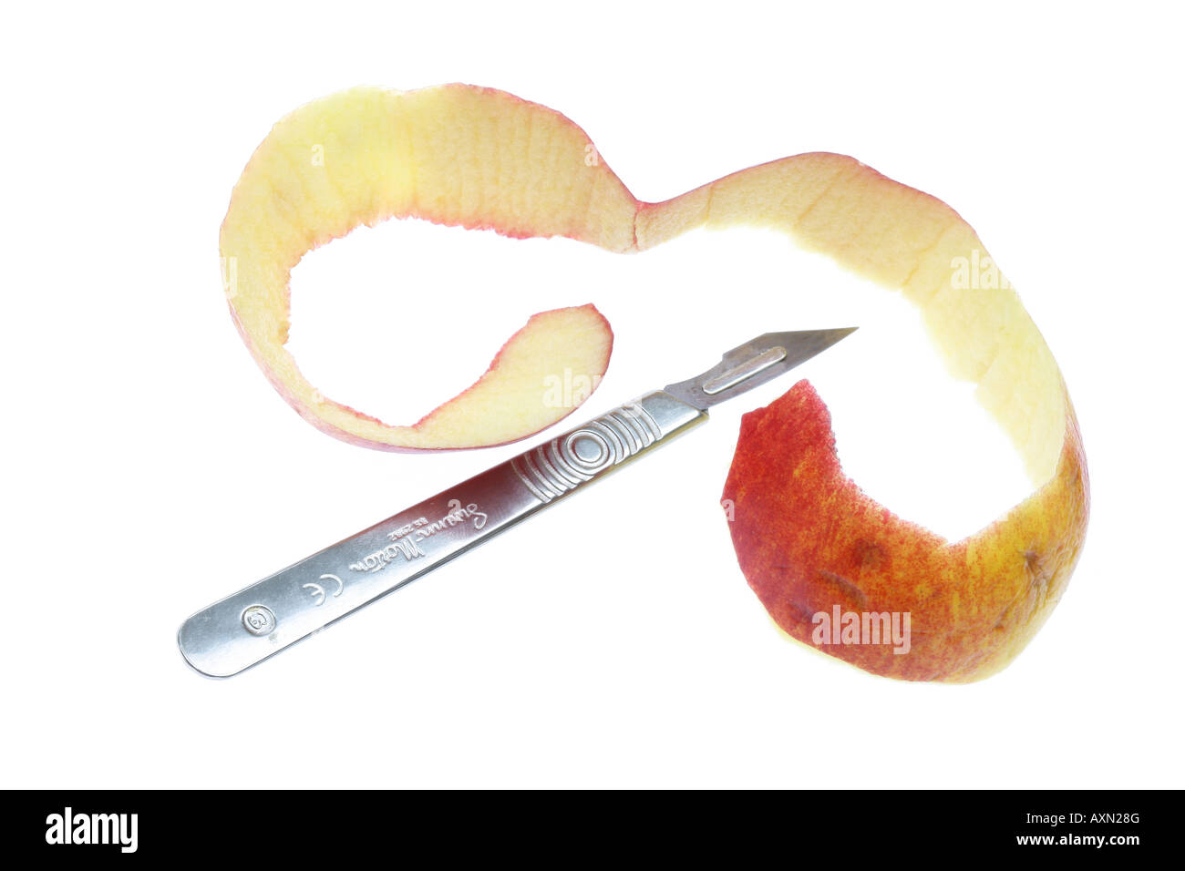 Peeling apple Cut Out Stock Images & Pictures - Alamy