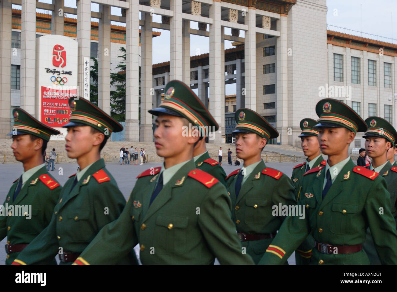 Police marching in Tiananmen Square, Beijing China Stock Photo - Alamy