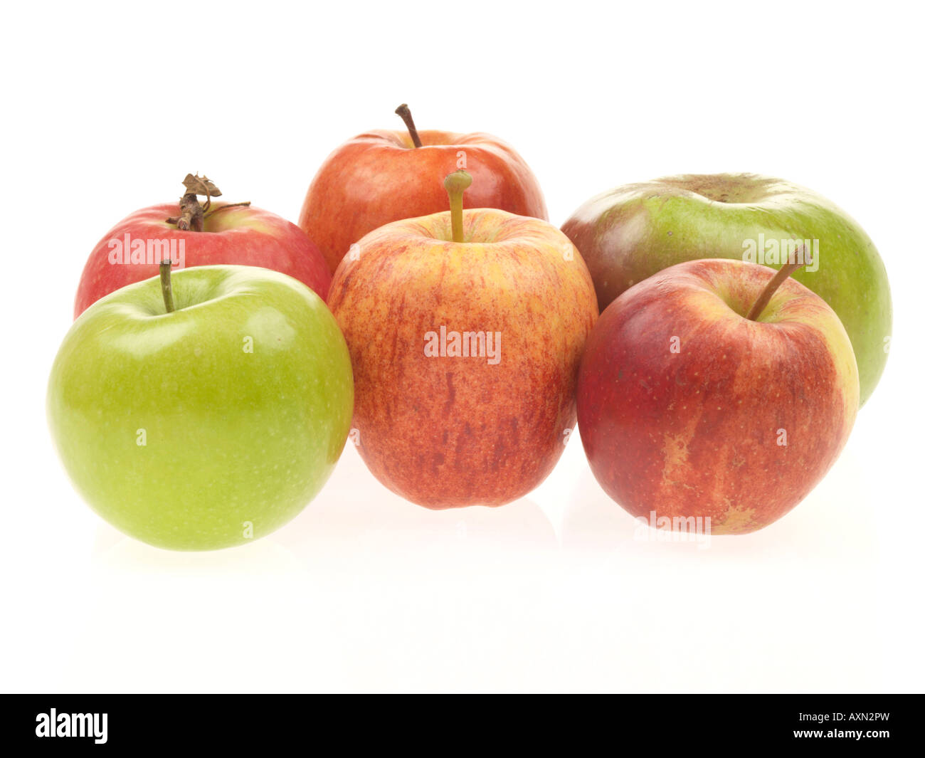 Group red apples cut Cut Out Stock Images & Pictures - Alamy