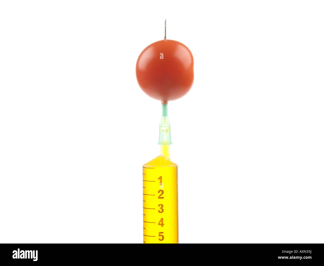Injecting a Tomato Stock Photo - Alamy