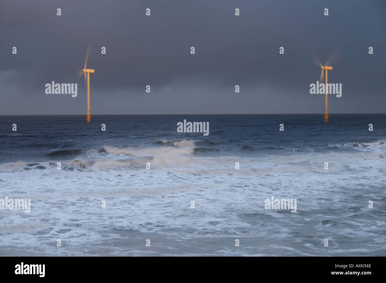 Offshore wind turbines blyth harbour hi-res stock photography and ...