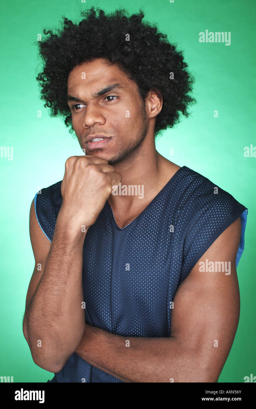 black african thinking Stock Photo - Alamy