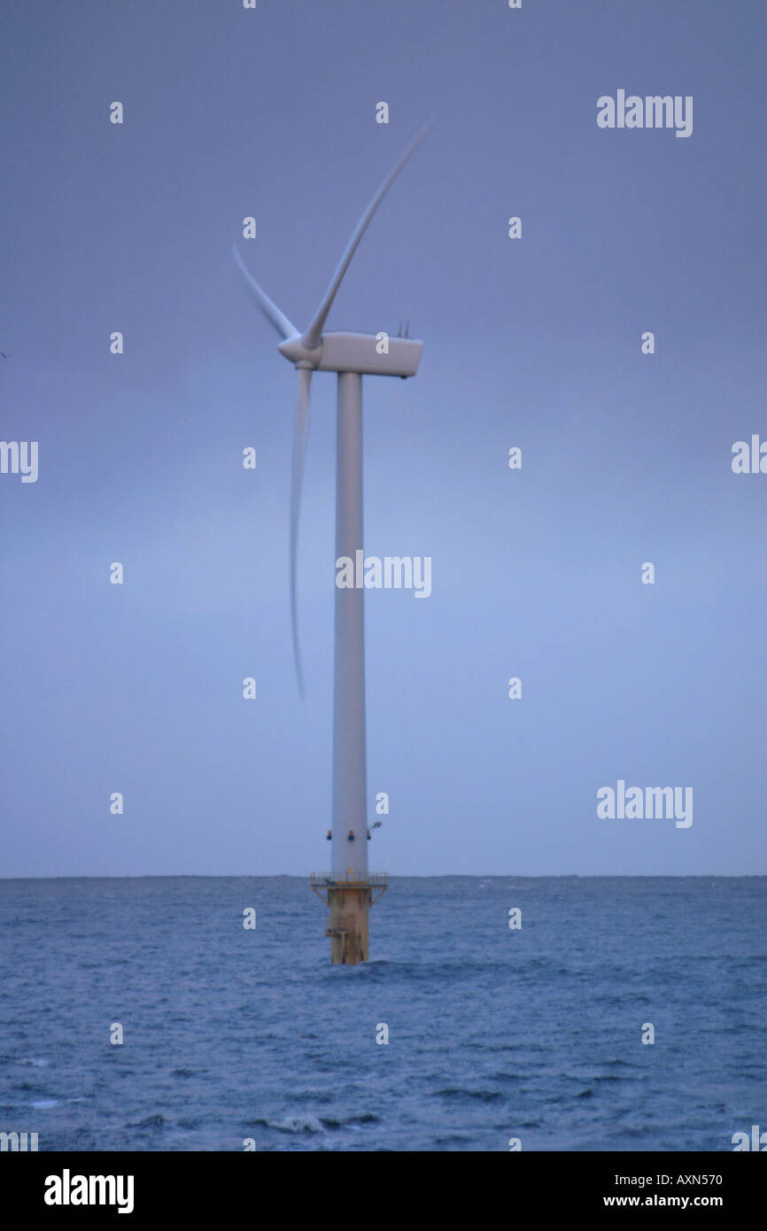 Offshore Wind Turbine at Blyth Harbour Blyth Northumberland United ...
