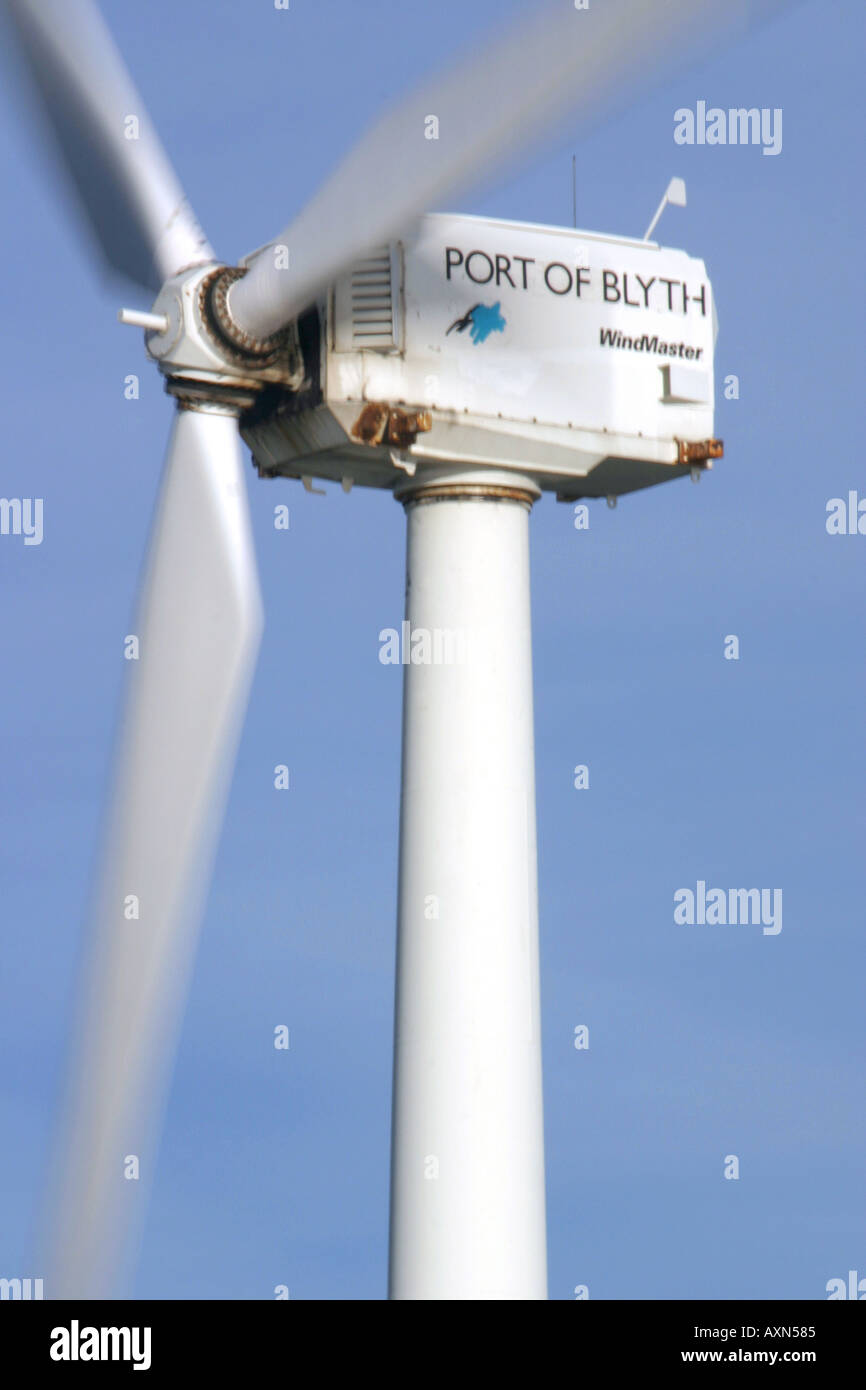 Wind Turbine at Blyth Harbour Blyth Northumberland United Kingdom UK ...