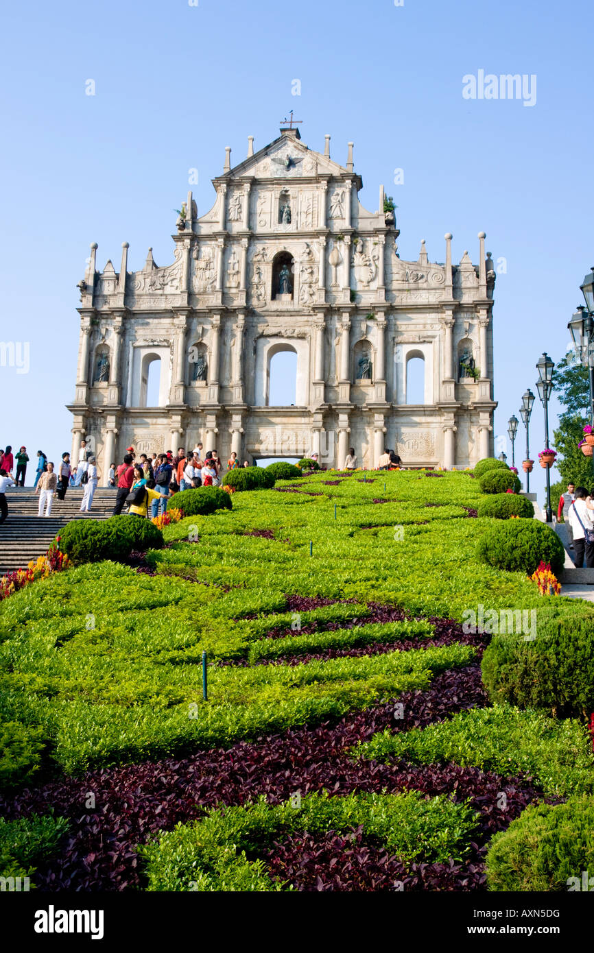 asia china Macau st pauls cathedral facade Stock Photo - Alamy