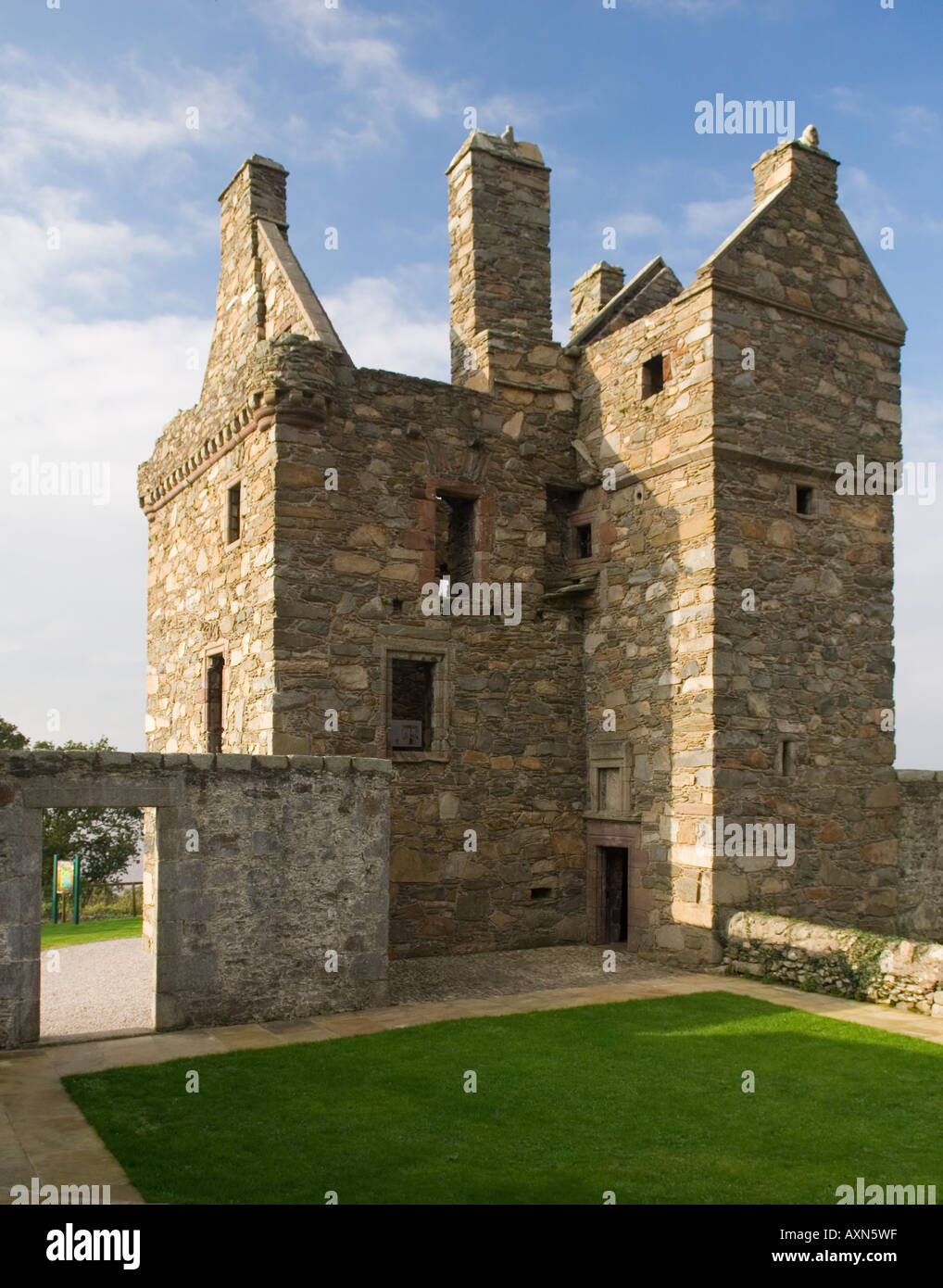 Carsluith Castle. 16th C. fortified tower house near Creetown in the ...